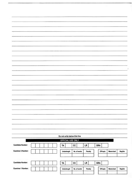 Ielts Listening Answer Sheet