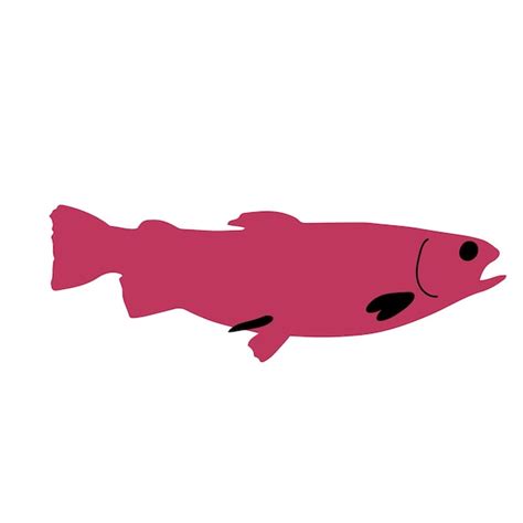 Niedliche Silhouette Fisch Vektor Illustration Symbol Tropische Fische