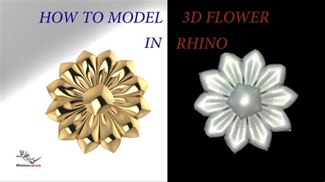How To Model D Flower In Rhino Youtube