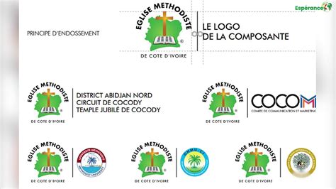 LOGOTYPE DE L EGLISE METHODISTE DE CÔTE D IVOIRE ET SES DECLINAISONS