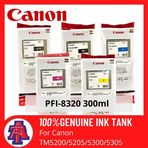 Canon Original PFI 8320 MBK BK C M Y Ink Cartridge 300ml