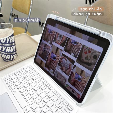 Bảo Hành 6 Tháng Bao Da Bàn Phím Nam Châm Smart KeyBoard Kèm Trackpad