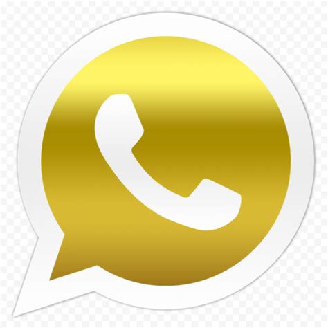 HD Golden Gold Official Whatsapp Logo Icon PNG
