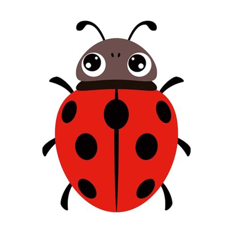 Ilustração dos desenhos animados de uma joaninha Vetor Premium