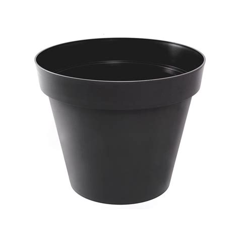 Eda Plastiques Pot Rond Toscane Xl X Cm L Anthracite