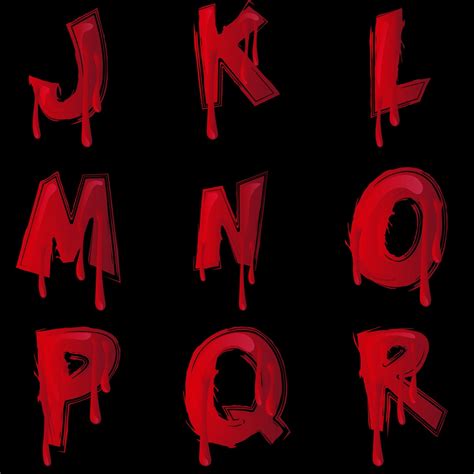 Bloody Font Clipart PNG SVG Bundle Dripping Font Svg Dripping Letters