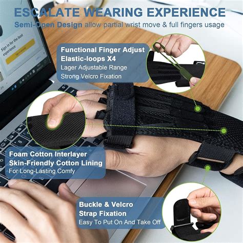 Feamero Radial Nerve Palsy Splint Adjustable Finger Lift Arm Brace