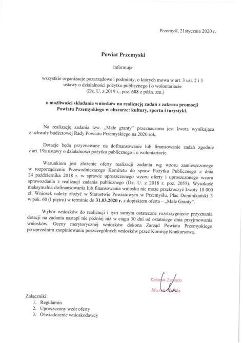 Konkurs Ma E Granty Powiat Przemyski Oficjalny Serwis Internetowy