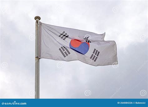 South Korea Flag Stock Photo Image Of Asia Taegeukgi 264084226