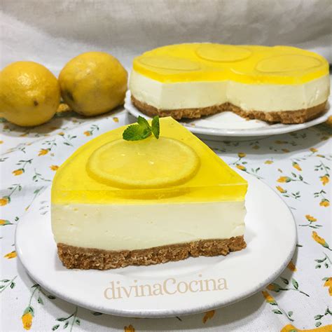 Tarta de queso y limón fácil sin horno DIVINA COCINA