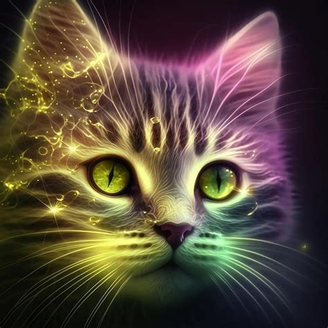 Fondo Abstracto Lindo Gato Foto Premium