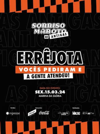 Sorriso Maroto As Antigas Rio De Janeiro SEXTA 15 03 Na MARINA DA