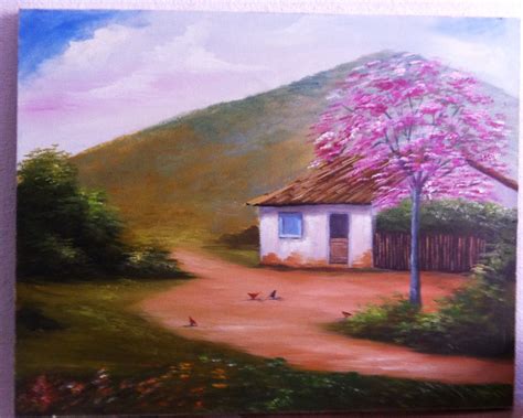 Pintura em óleo sobre tela Mãos à Obra Ateliê Elo7