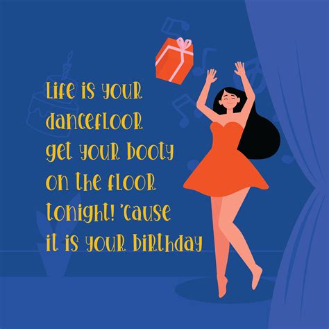 Dancing Girl Happy Birthday Card Boomf