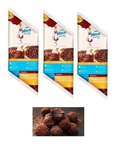Kit C 3 Recheio E Cobertura De Brigadeiro Moça 1 01kg Nestlé Frete grátis