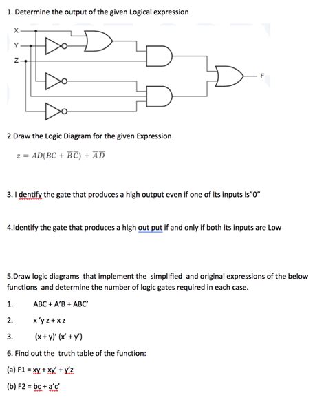 solved 1 determine the output of the given logical chegg hot sex picture