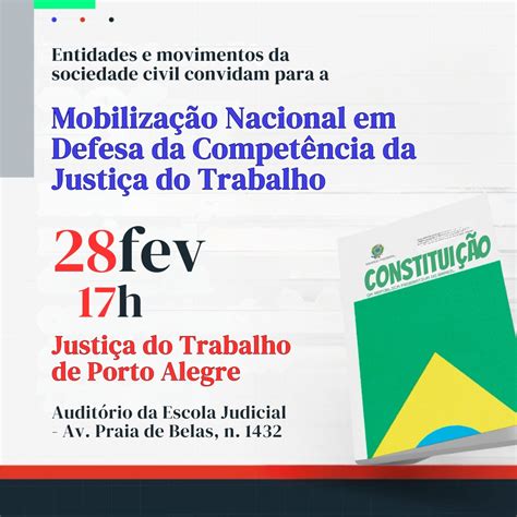 Nesta Quarta Feira 28 2 Sintrajufe RS Participa De Ato Em Defesa Da
