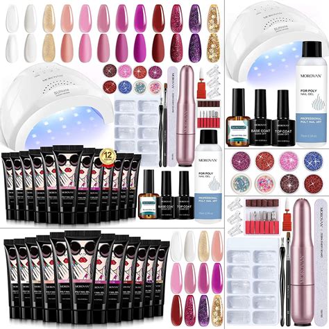 Amazon Morovan Poly Nail Gel Kit 12 Colors Poly Gel Nail Kit