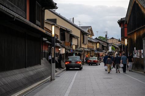 Gion Quarter Nightlife District With Old Houses Restaurants And Clubs
