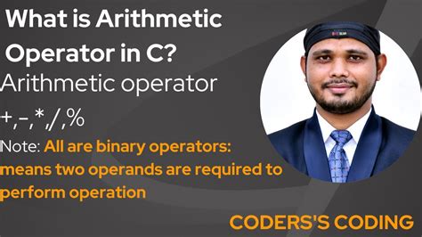 part 3 arithmetic operators in c programming with examples in hindi coder s coding youtube