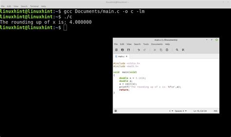 ceil function in c language round up