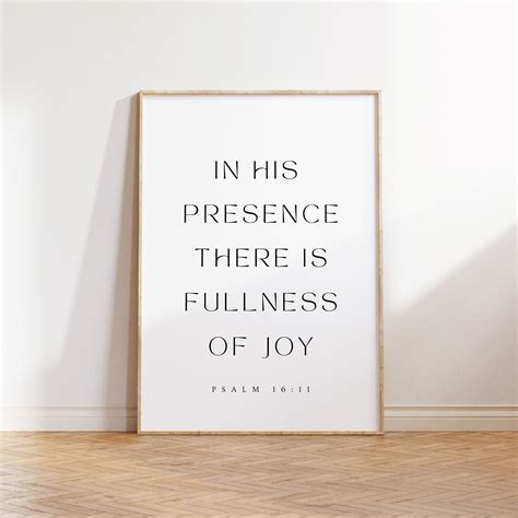 Psalm In His Presence There Is Fullness Of Joy Bible Verse Wall