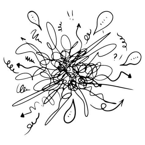 Icono De Doodle Trastorno Mental Encontrar Respuestas Concepto De
