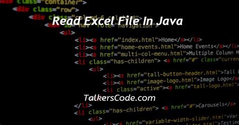 Read Excel File In Java