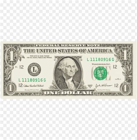 Transparent One Dollar Bill Png Transparent With Clear Background Id