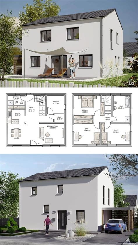 Einfamilienhaus Mit Satteldach Architektur Design Haus Grundriss