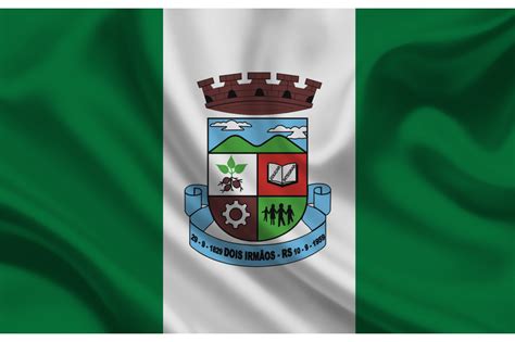Bandeira oficial da cidade de Dois Irmãos Ecco Bandeiras