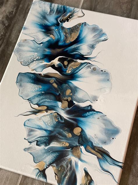 Original Acrylic Pour Painting Fluid Art Abstract Wall Art Etsy