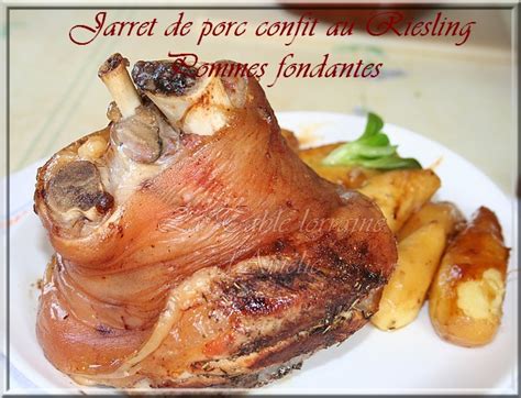 La Table Lorraine D Amelie Jarret De Porc Marine Aux Herbes Confit Au