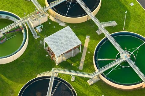 Premium Photo Aerial View Of Modern Water Cleaning Facility At Urban