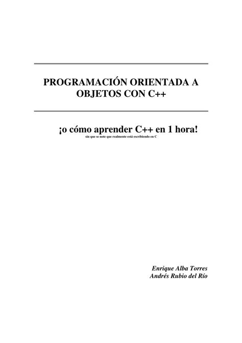 pdf de programación programación orientada a objetos con c