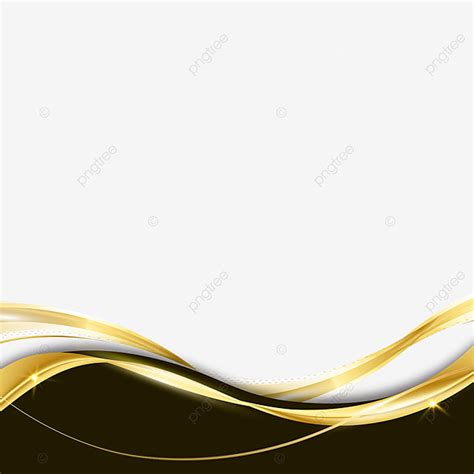 Borde De Curva Abstracta Ondulada Dorada PNG Dibujos Curva Dorado