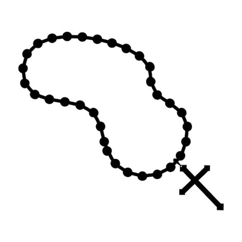 Icono De Rosario Vector Premium