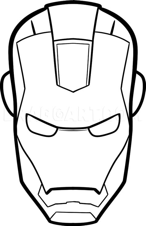 Iron Man Mask Drawing Step By Step