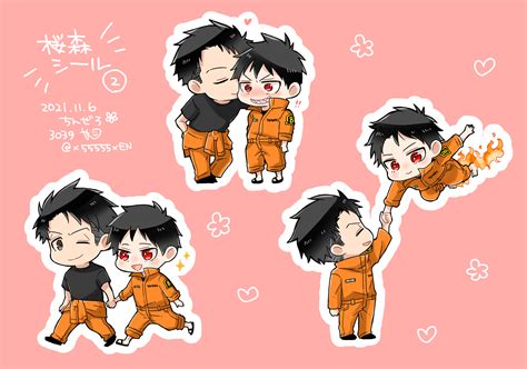 Akitaru Oubi And Shinra Kusakabe En En No Shouboutai Drawn By X X