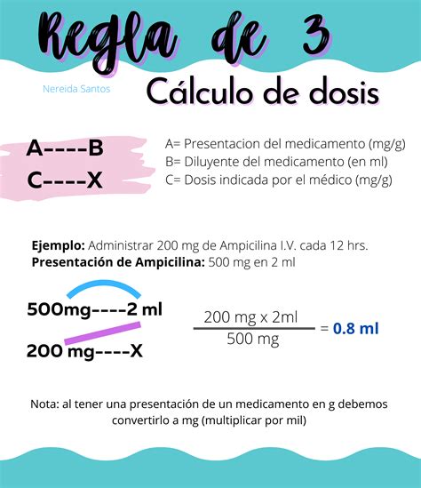 Calculo De Dosis En Enfermeria