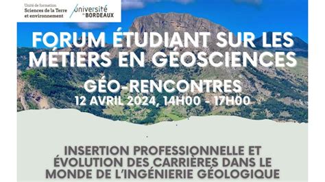 Forum Géo rencontres Collège sciences et technologies