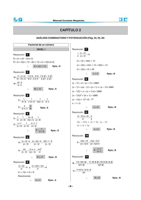 SOLUTION Solucionario Matem Tica 5 Quinto De Secundaria Manuel Cove As