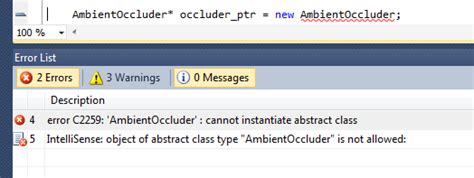 c error c2259 cannot instantiate abstract class