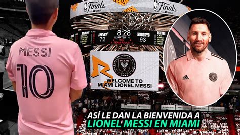 Así LE DAN la BIENVENIDA en MIAMI a LIONEL MESSI en LAS FINALES de la