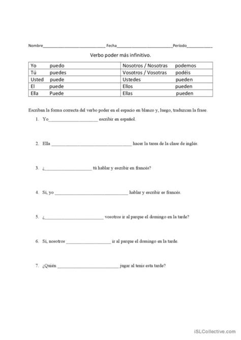 Sense Espa Ol Ele Hojas De Trabajo Pdf Doc