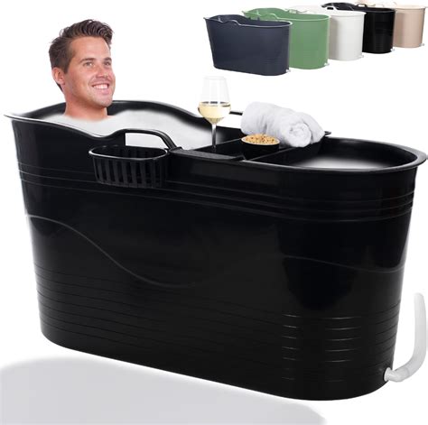 HelloBath Seau Bain Pour Bain Glacé et Bain à Remous XL 122x56x64cm