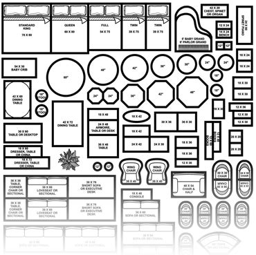 Printable Furniture Templates 1 4 Inch Scale