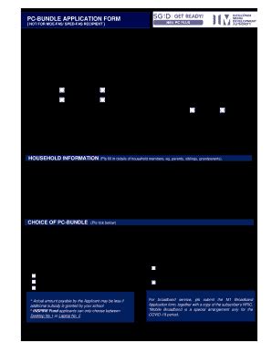 Fillable Online PC Bundle Application Form For MOE FAS Recipients Fax