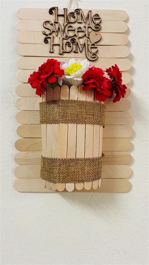 Ice Cream Stick Amazing Hand Embroidery Flower Wool Thread Easy