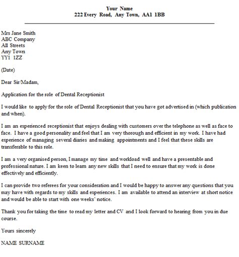 Receptionist Cover Letter Levelings